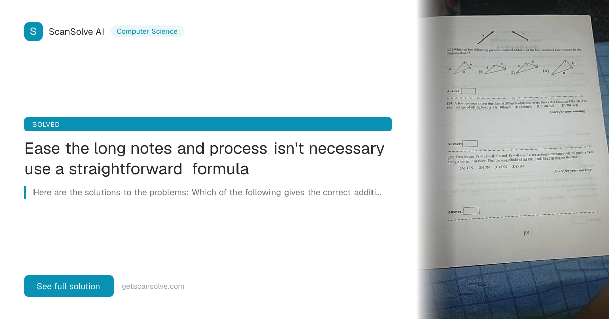 Computer Science: Ease the long notes and process isn't necessary use a ...